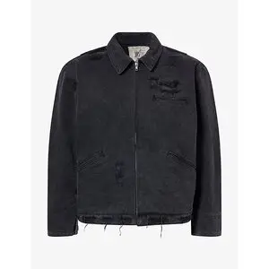 BASKETCASE Distressed Cotton Denim Jacket