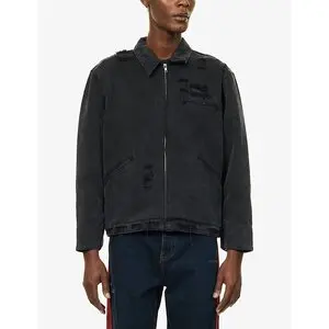 BASKETCASE Distressed Cotton Denim Jacket