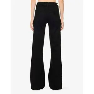 Paige Leenah Patch-pocket Wide-leg Stretch-denim Jeans