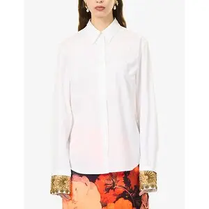 Dries Van Noten Bead-embellished Embroidered Cotton Shirt