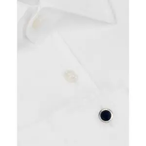 Dunhill Ad Coin Onyx Silver Cufflinks