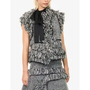 Sacai Tweed Wool-blend Vest