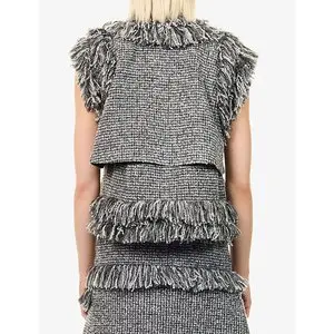 Sacai Tweed Wool-blend Vest