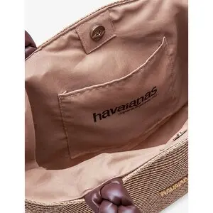 Havaianas Boho Branded Straw Beach Bag