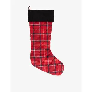 Barbour Branded Check-print Woven Christmas Stocking