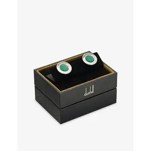 Dunhill Lock Disc Silver Cufflinks