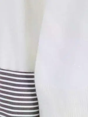 WHYCI Striped-cuff Sweater - White