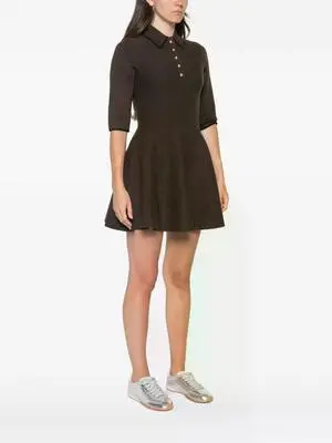 Maje Button-up Collared Mini Dress