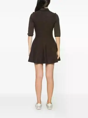 Maje Button-up Collared Mini Dress