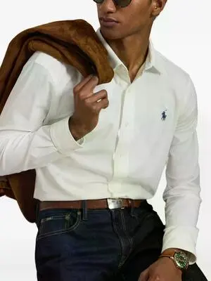 Polo Ralph Lauren Logo-embroidered Long-sleeve Shirt - White