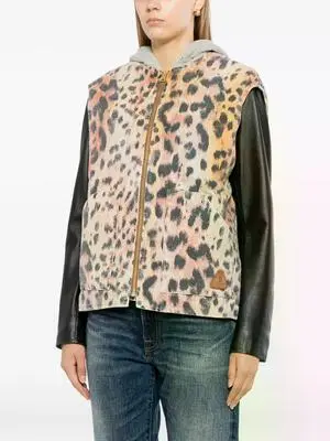 R13 Leopard-print Sleeveless Jacket