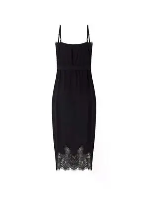 Pinko Lace Trim Wrap Midi Dress