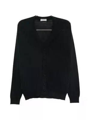 John Smedley Bradrick V-neck Button-up Cardigan - Black