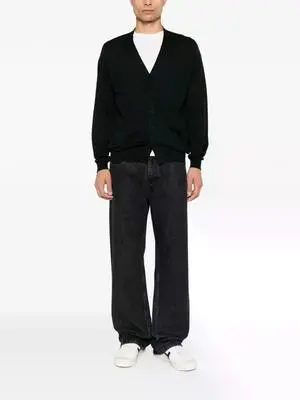 John Smedley Bradrick V-neck Button-up Cardigan - Black