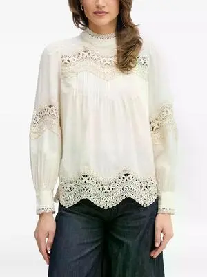 OUI Lace-detail Blouse