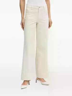 OUI Cream Wide-leg Jeans - Neutrals