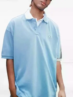AAPE BY *A BATHING APE Aapenow Moonface Logo-patch Polo Shirt