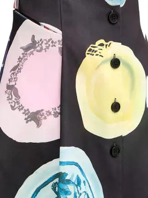 Stine Goya Plate Print Button-up Mini Dress