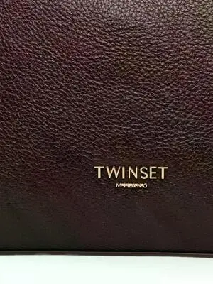 TWINSET Grained Faux-leather Shoulder Bag