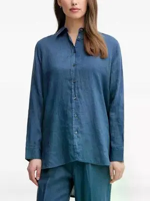 BENETTON Button-up Shirt - Blue