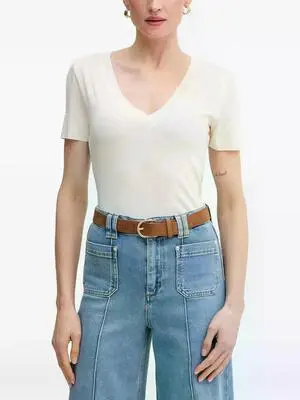 MOS MOSH V-neck Short-sleeve T-shirt - Neutrals