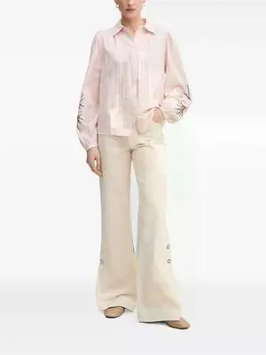 MOS MOSH Striped Embroidered Shirt