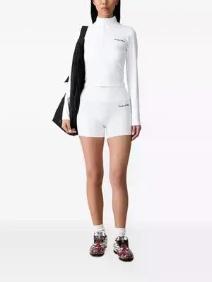 SPORTY & RICH Logo-print Quarter-zip Sweatshirt