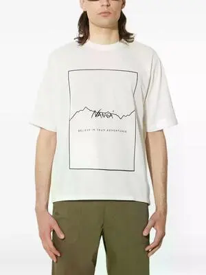 NANGA Dry Mix Frame Logo-print T-shirt - White
