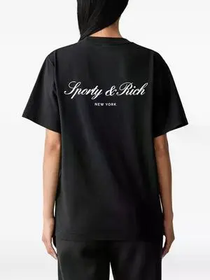 Sporty & Rich Cotton Logo T-shirt