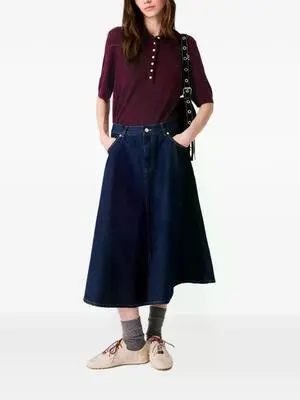Maje A-line Midi Skirt