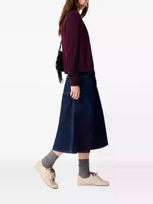 Maje A-line Midi Skirt