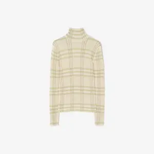 Burberry Check Viscose Turtleneck Sweater
