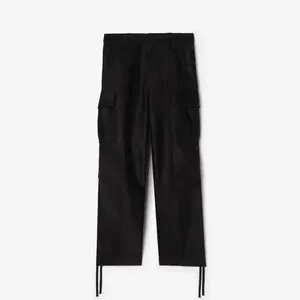 Burberry Cotton Sateen Cargo Trousers - Black