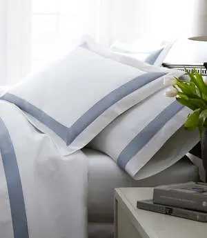 PEACOCK ALLEY Soprano Trim Sateen Pillowcases Ivory