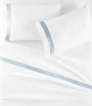 PEACOCK ALLEY Soprano Trim Sateen Pillowcases - Platinum