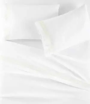 PEACOCK ALLEY Soprano Trim Sateen Pillowcases - Platinum