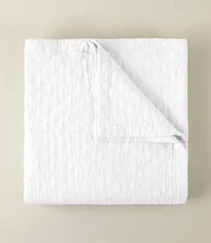 PEACOCK ALLEY Heritage Linen Coverlet - Natural