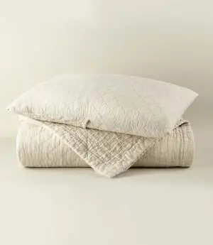 PEACOCK ALLEY Heritage Linen Coverlet - Natural
