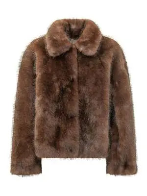VALENTINI 1972 Eco Zibellino Faux Fur Jacket - Cocoa