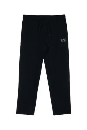 E.A.7 E. A.7 Train Refined Paint Effect Cotton Pants For - Uc001-black