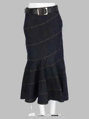 SELF-PORTRAIT Cotton Blend Stretch Skirt