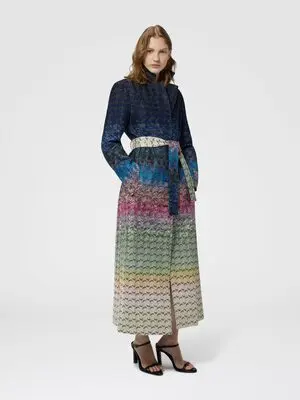 Missoni Viscose Lamé Duster Coat With Belt