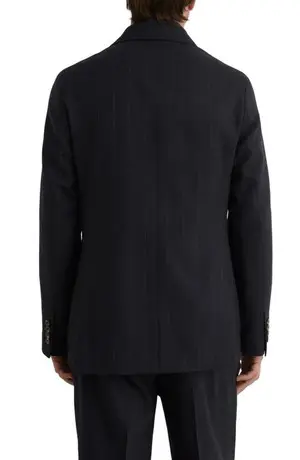 REISS Valley Pinstripe Wool Double Breasted Dinner Jacket
