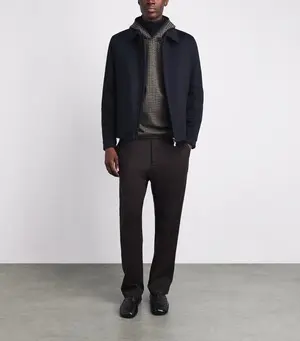 Sease Virgin Wool-blend Check Hoodie