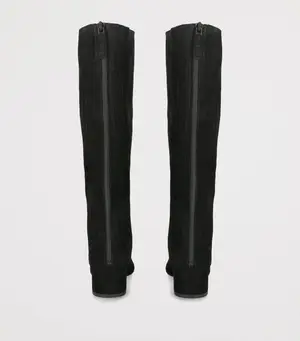 AQUAZZURA Suede Saint Honor Knee-high Boots 35
