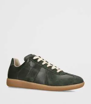 MAISON MARGIELA Leather-suede Replica Sneakers - Green