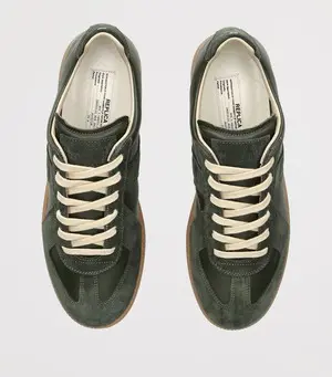MAISON MARGIELA Leather-suede Replica Sneakers - Green