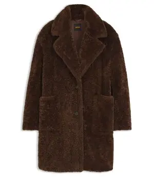 BOSS Teddy Coat With Adjustable Collar