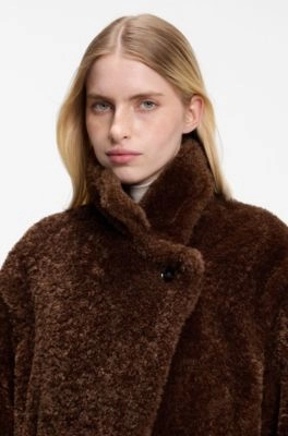 BOSS Teddy Coat With Adjustable Collar