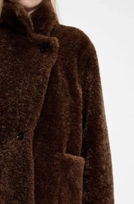 BOSS Teddy Coat With Adjustable Collar
